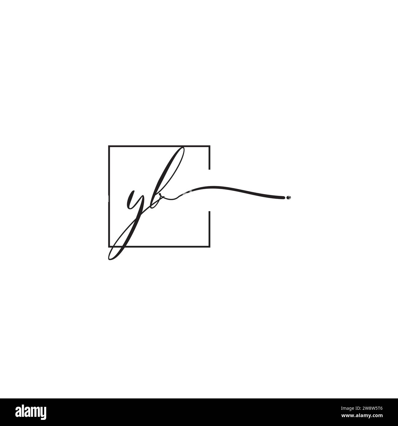 YB siganture logo concept in high quality professional design that will ...