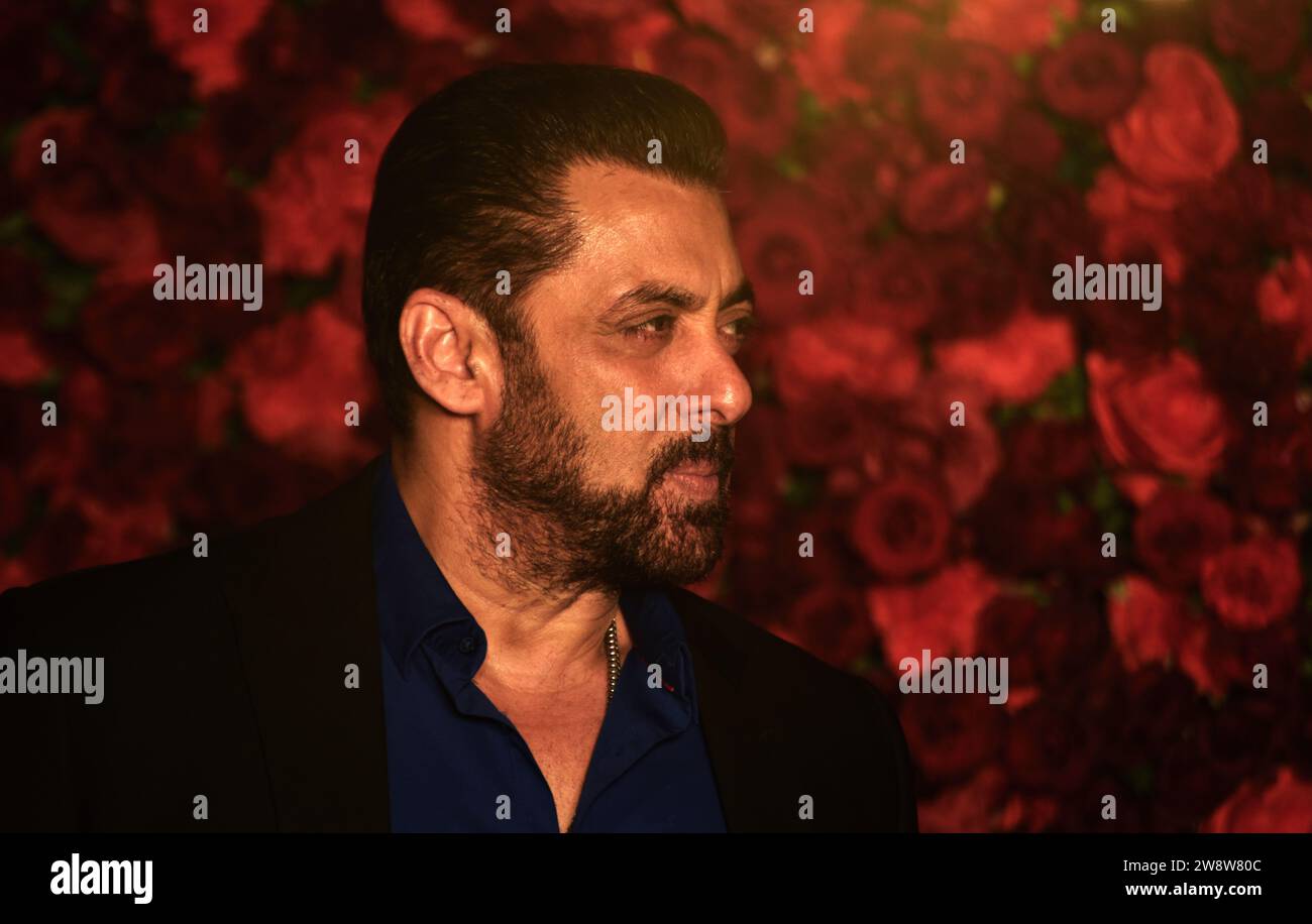 Mumbai, India, on December 21, 2023, Bollywood actor Salman Khan is ...