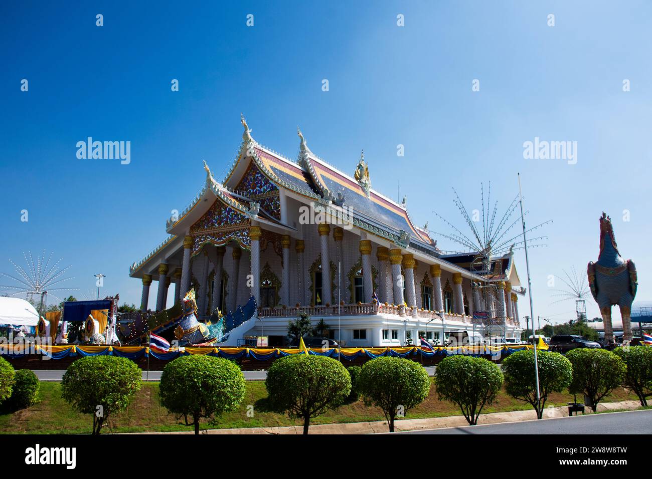 Beautiful ubosot ordination hall for thai traveler travel visit respect ...