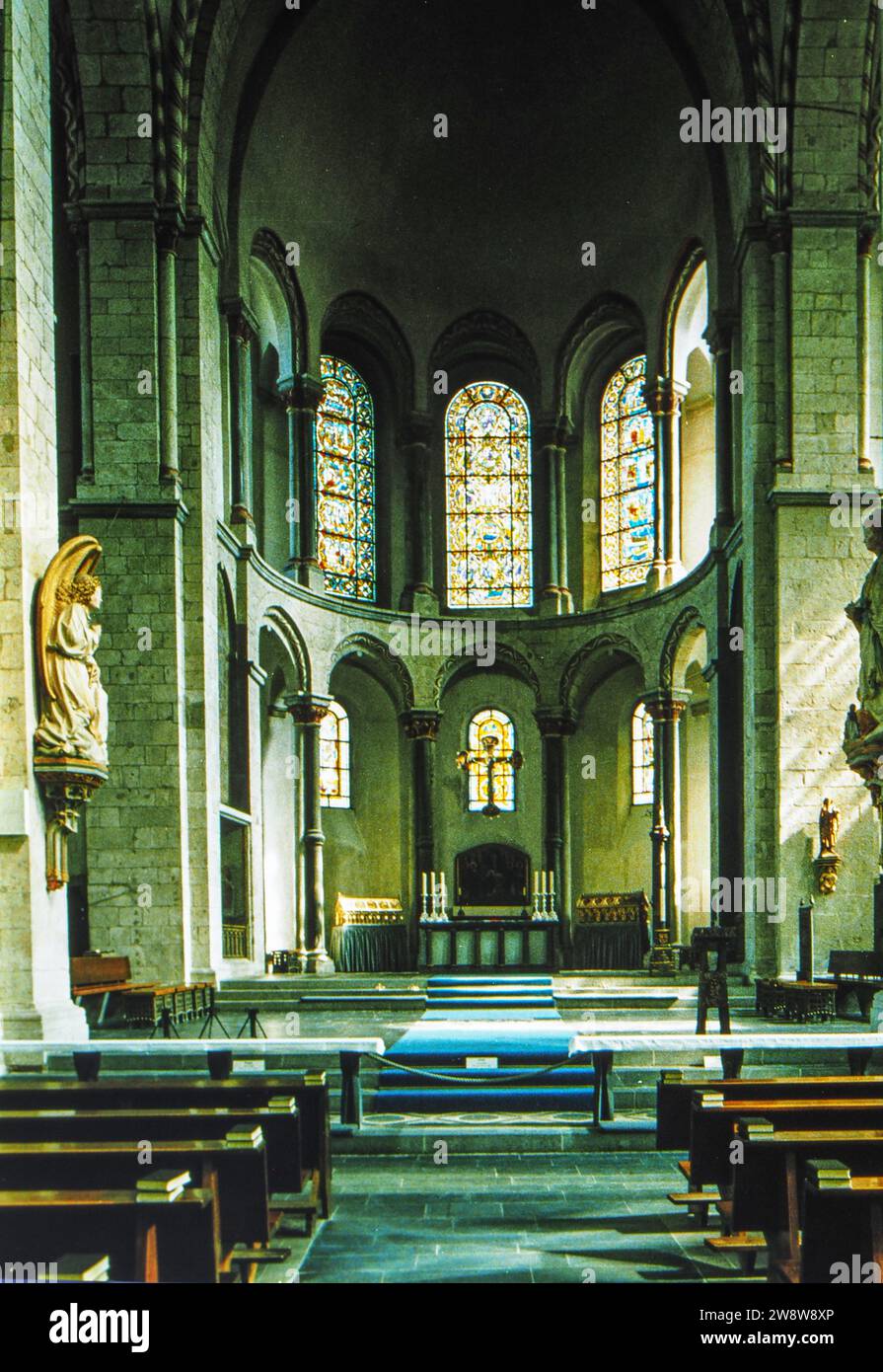 Cologne, Germany, September 24, 1995. Basilica of St. Cunibert. View of ...