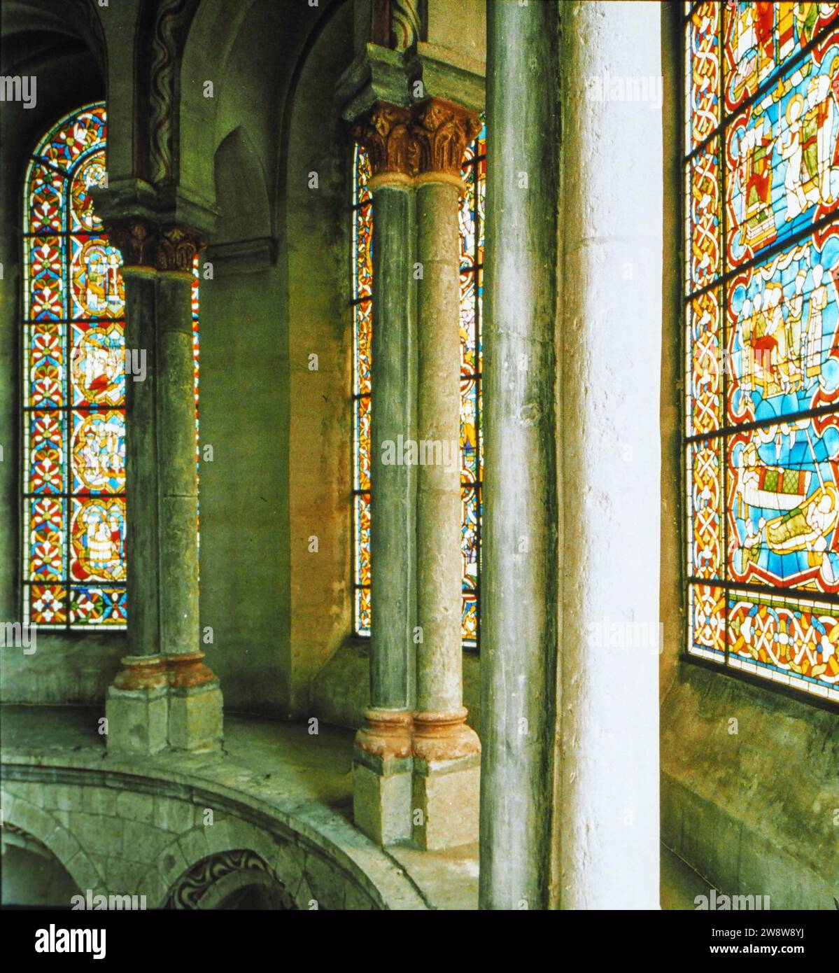 Cologne, Germany, September 24, 1995. Basilica of St. Cunibert. Walkway ...