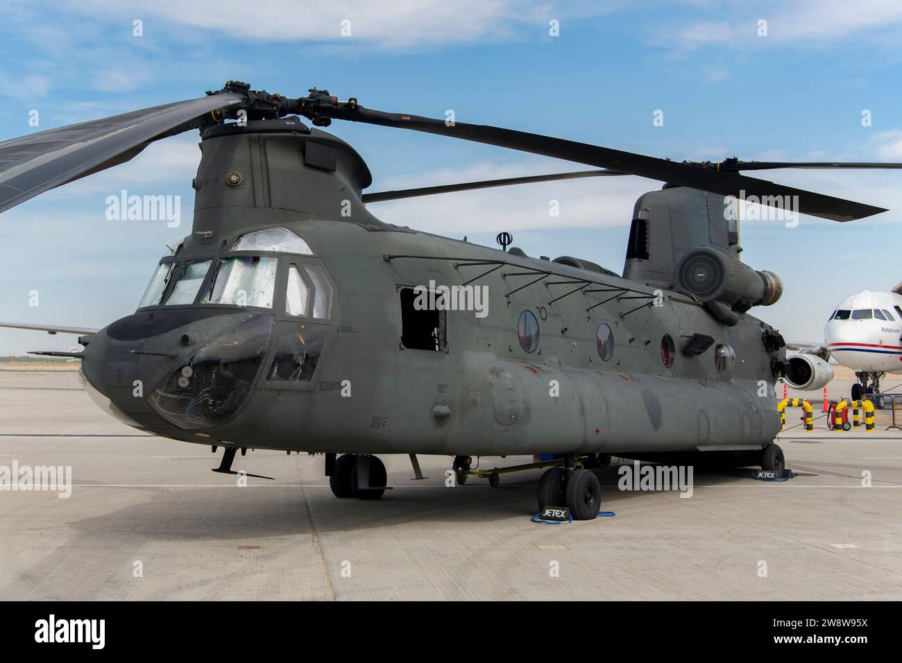 CH-47 Chinook at Dubai Air Show 2023 in Dubai, UAE Stock Photo - Alamy