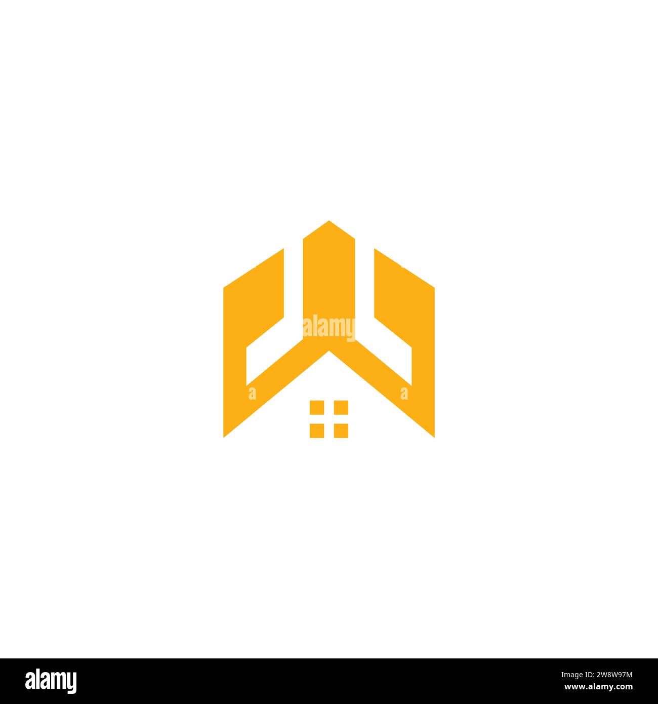 Letter W Home Logo Design. W House Logo Template Stock Vector Image ...