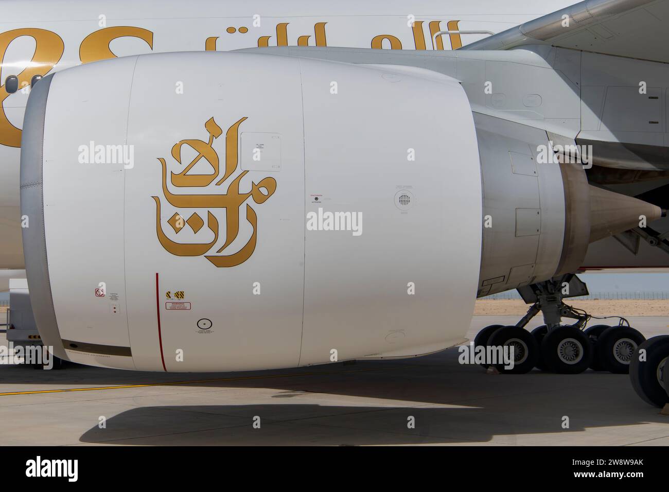 Boeing 777-300ER Engine at Dubai Air Show 2023 in Dubai, UAE Stock ...
