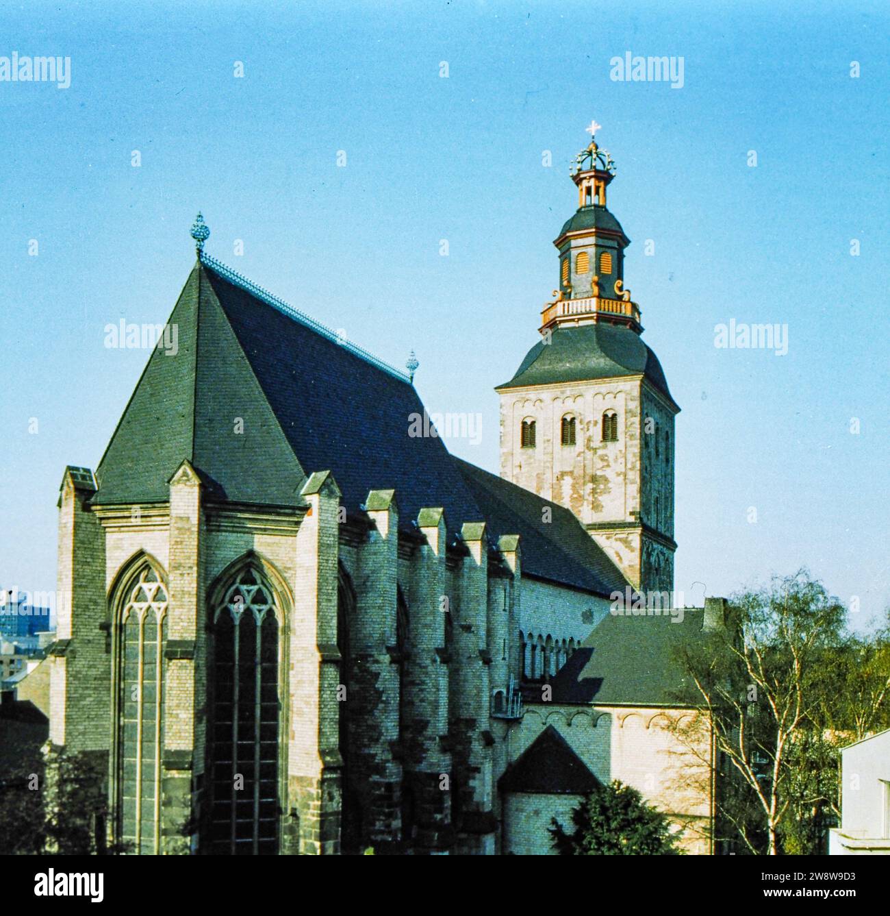 Cologne, Germany, August 13, 1995. Basilica of St. Ursula, Cologne ...