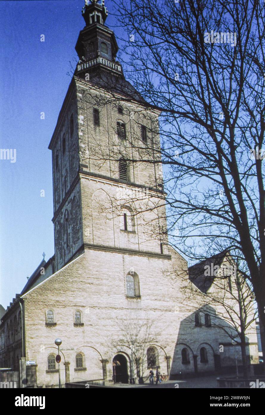 Cologne, Germany, August 13, 1995. Basilica of St. Ursula, Cologne ...