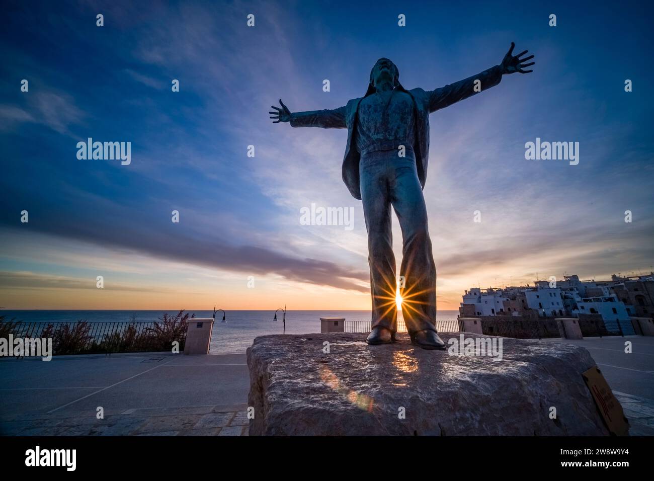 Statue of Domenico Modugno, the singer of the famous song Volare ...