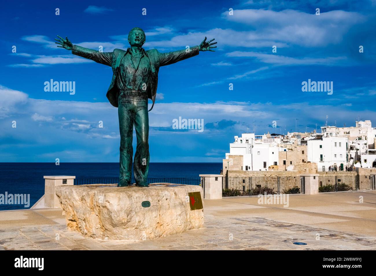 Statue of Domenico Modugno, the singer of the famous song Volare ...