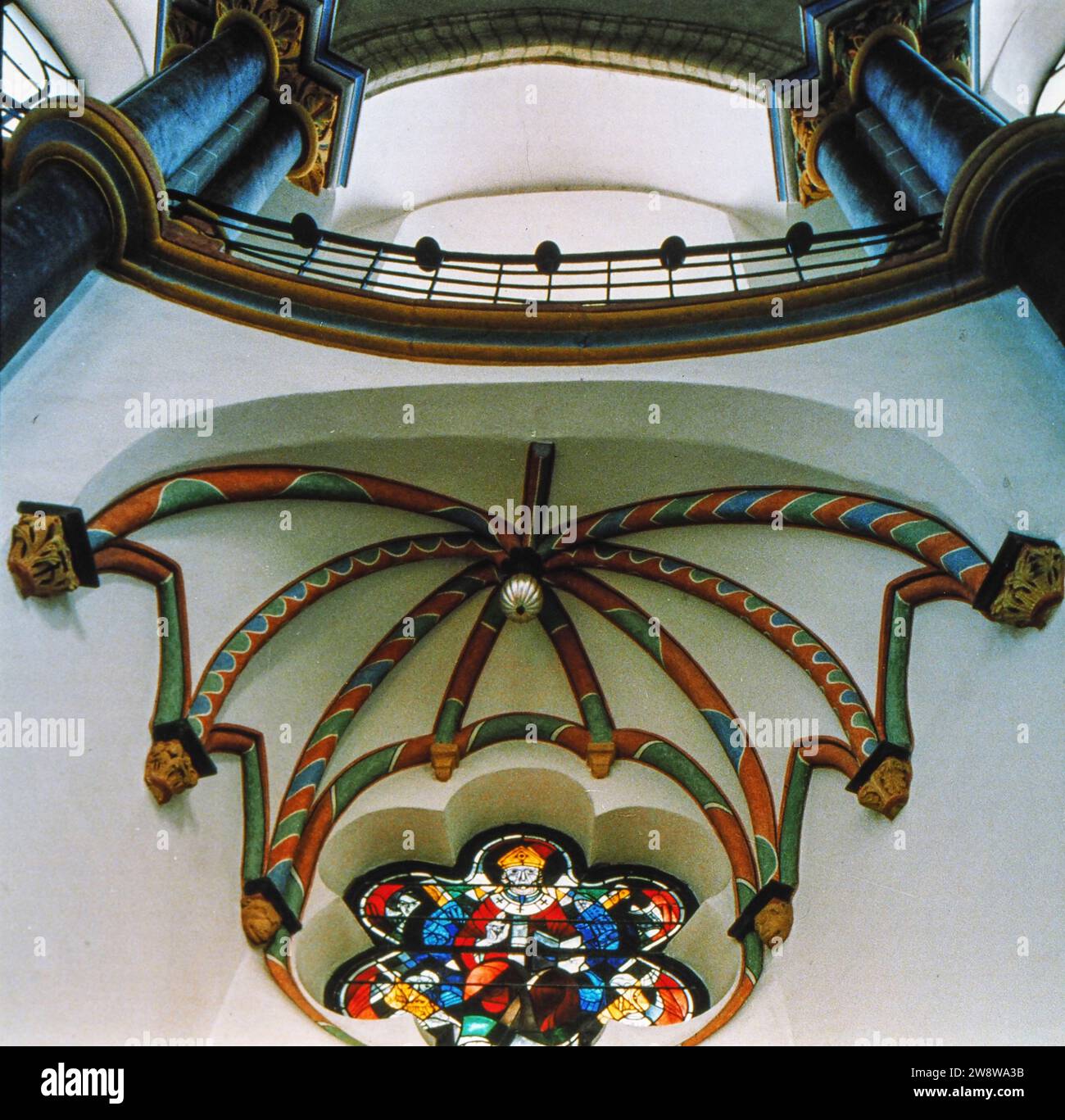 Cologne, Germany, August 13, 1995. Basilica of St. Severin. Apse ...