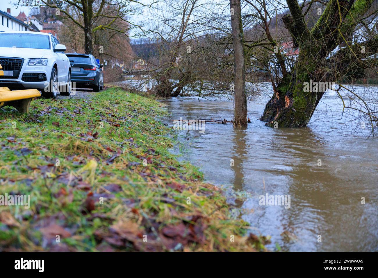 Aktuelles Zeitgeschehen 2023-12-22, GER, Bayern, Passau: Drohendes Hochwasser in Niederbayern ...