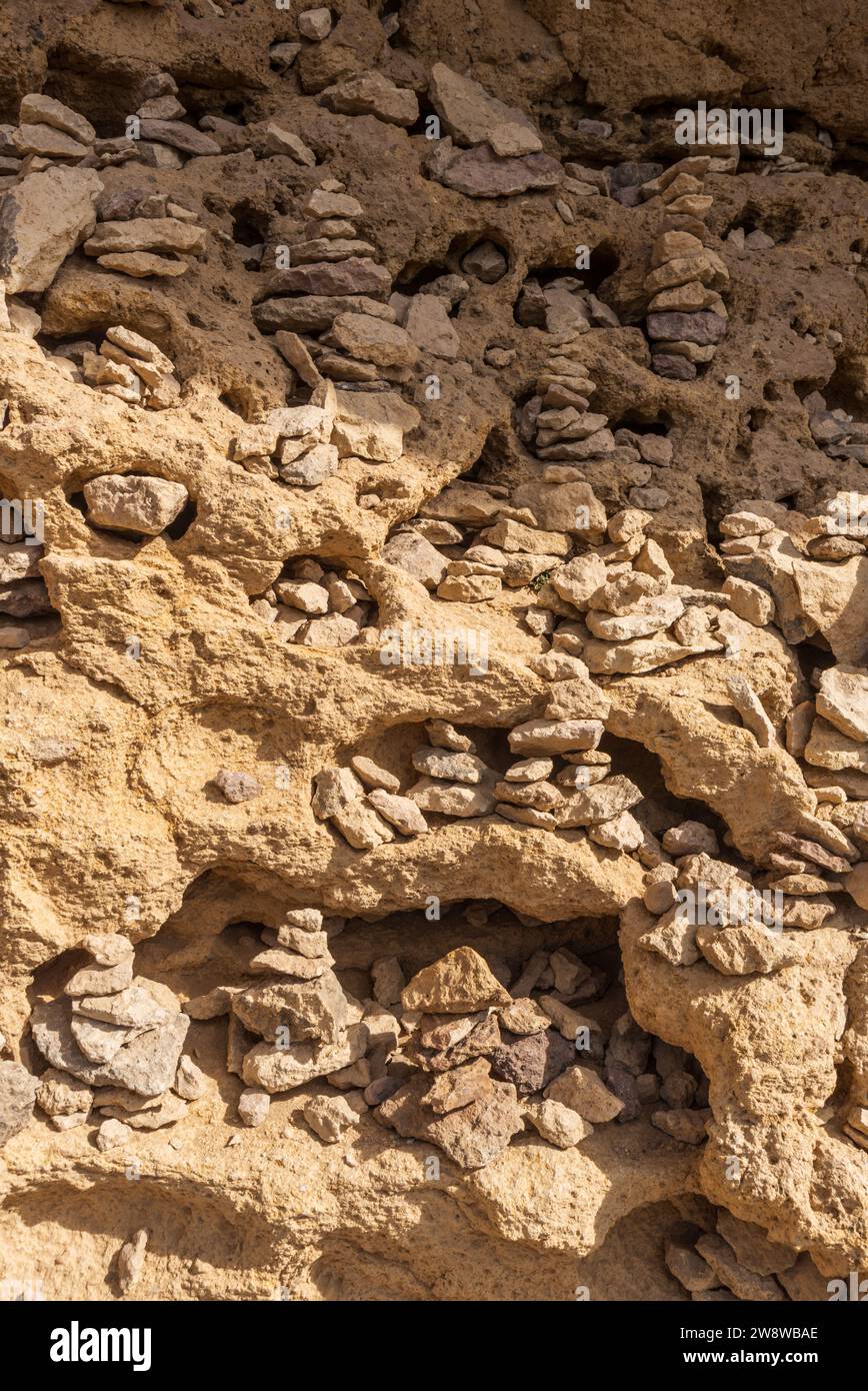 Small Stacks of Rocks in a Cliff Face at Smith Rock State Park in ...
