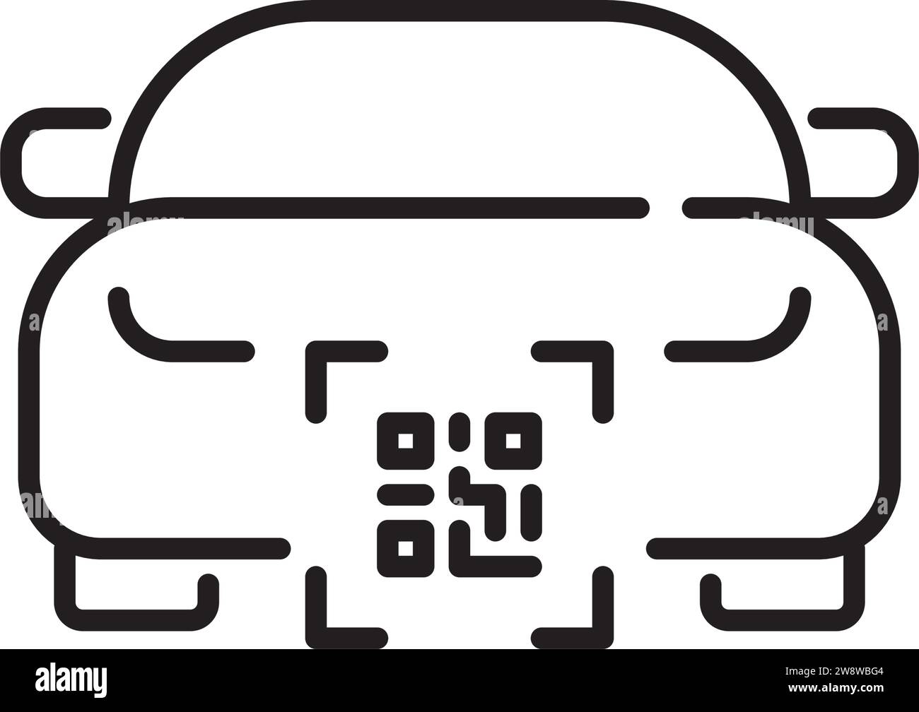 Car sharing service. QR code vehicle identification. Pixel perfect ...