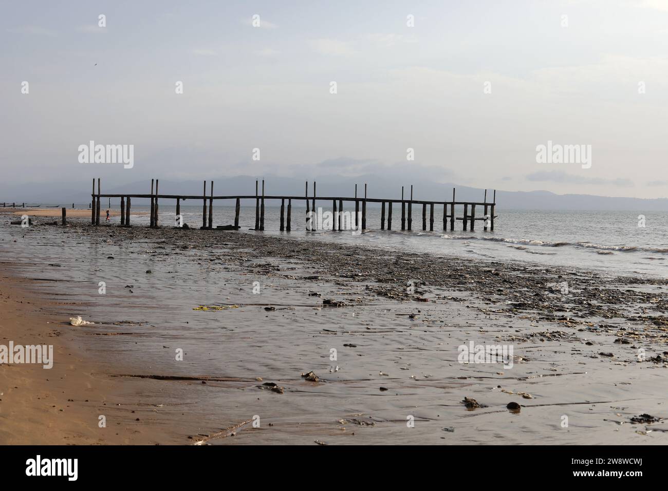 General views of beach life in Lungi-Town, Freetown, Sierra Leone ...