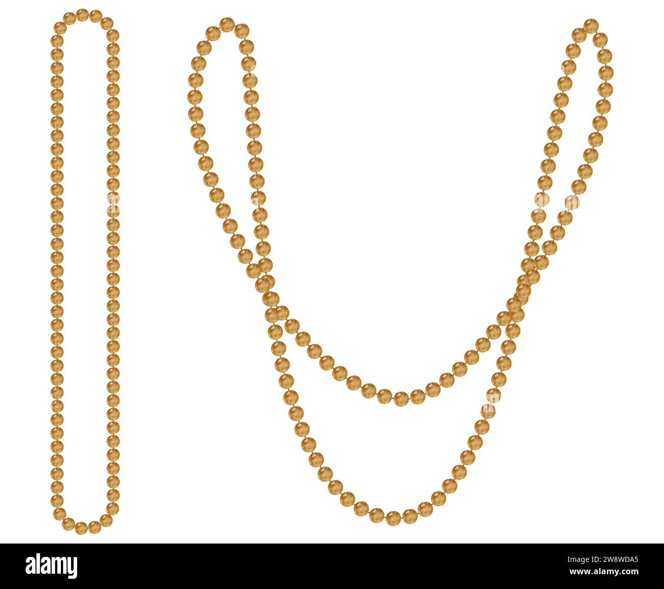 Hand drawn watercolor Mardi Gras carnival symbols. String of beads ...