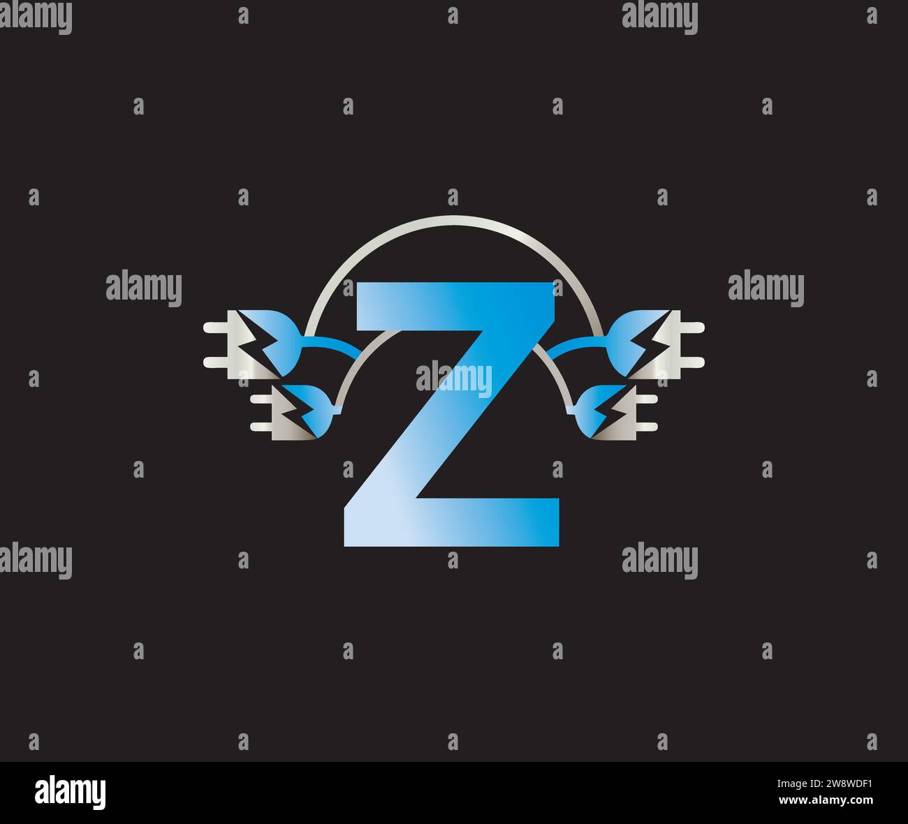 Z letter electrical logo power electronics energy lightning Design ...