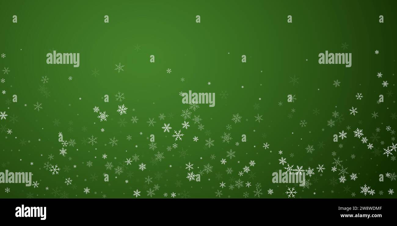 Falling snowflakes christmas background. Subtle flying snow flakes and ...