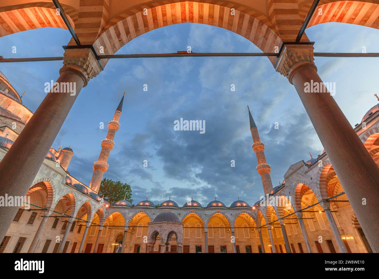 Sultan Ahmed Mosque, also known as Blue Mosque in Istanbul, Turkey. An ...