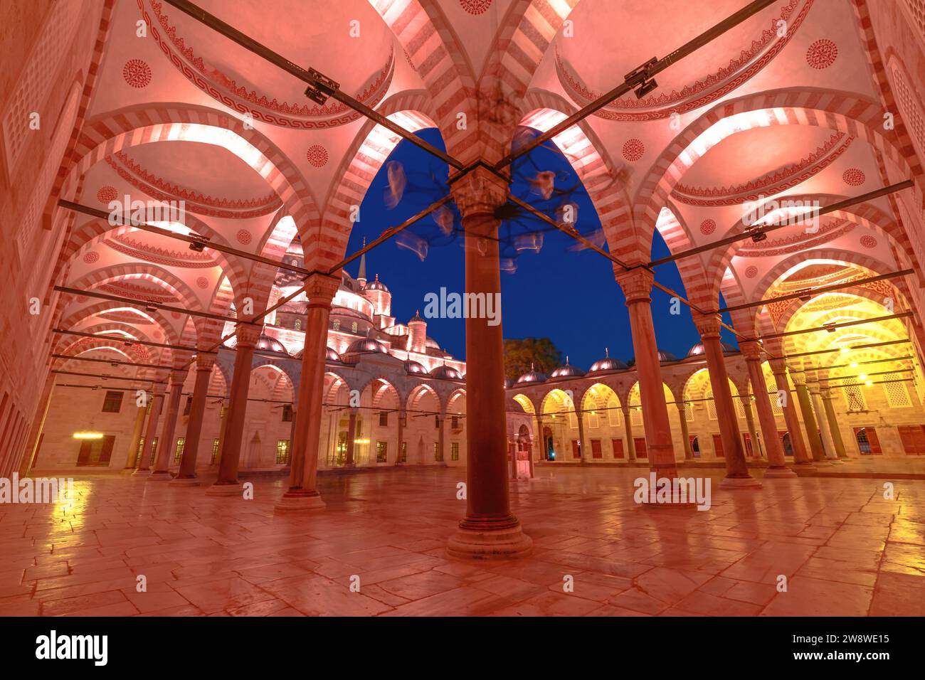 Sultan Ahmed Mosque or the Blue Mosque of Istanbul in Turkey. It is ...