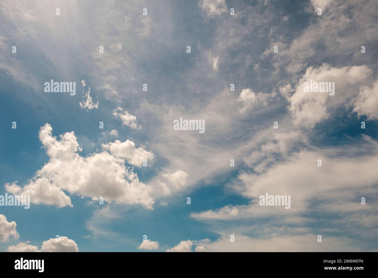 Calm Blue Sky with Clouds Stock Photo - Alamy