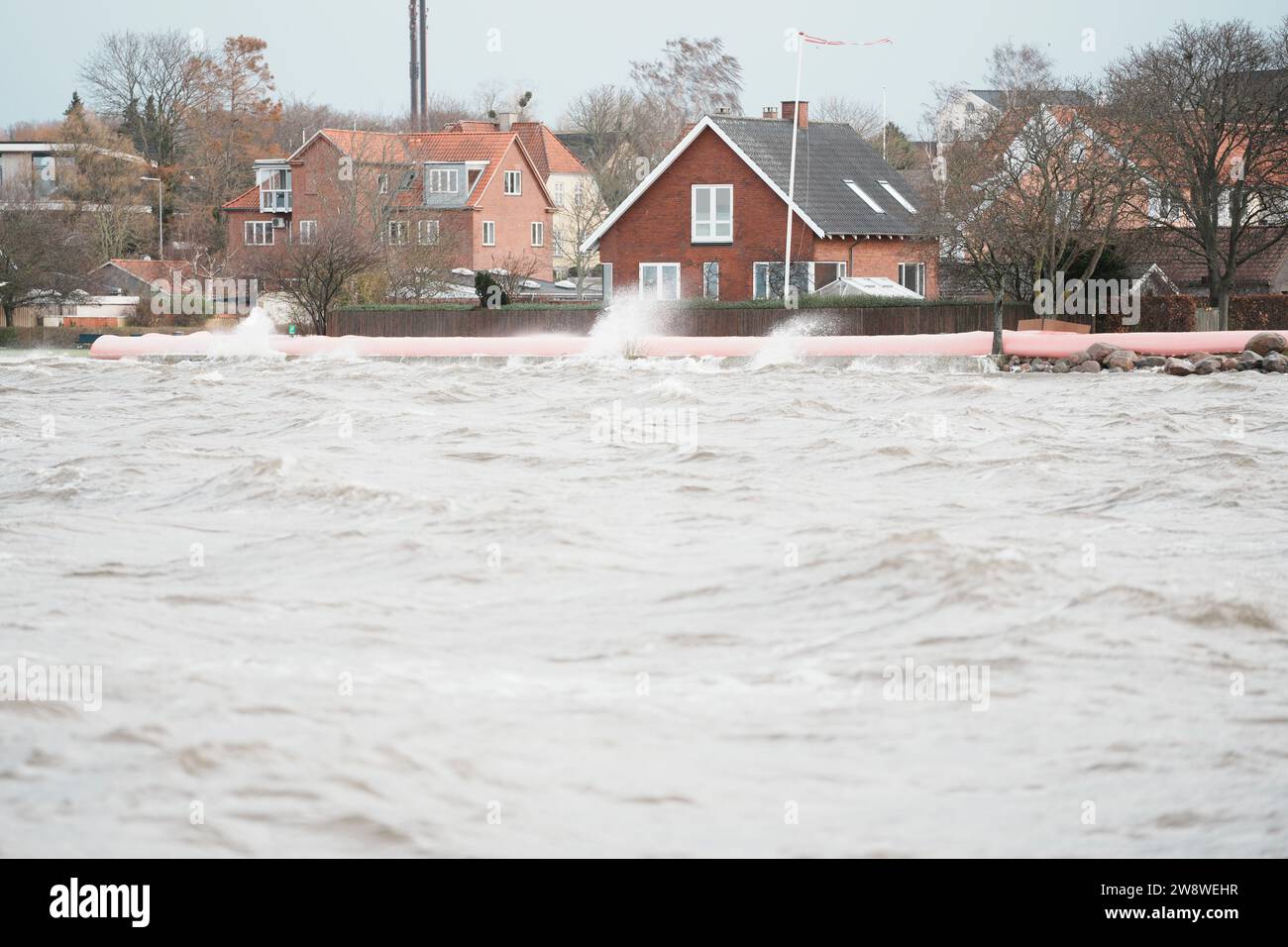 High Water at the bottom of Roskilde Fjord in Roskilde, Denmark, Friday ...