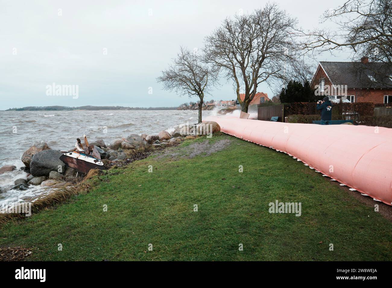 High Water at the bottom of Roskilde Fjord in Roskilde, Denmark, Friday ...