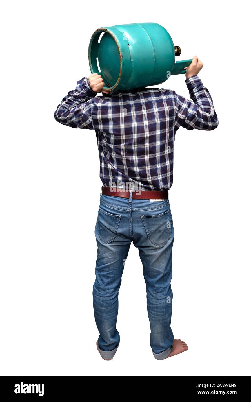 Old propane gas tank Cut Out Stock Images & Pictures - Alamy