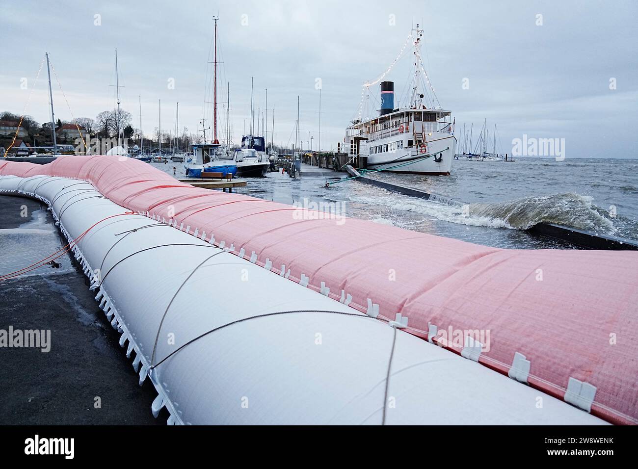 High Water at the bottom of Roskilde Fjord in Roskilde, Denmark, Friday ...