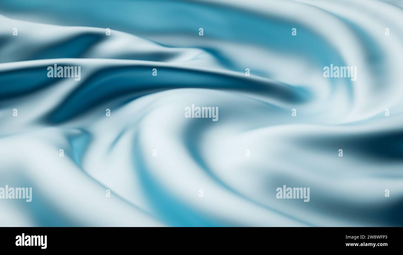 Satin soft fabric background with swirls and pleats, 3d rendering Stock ...