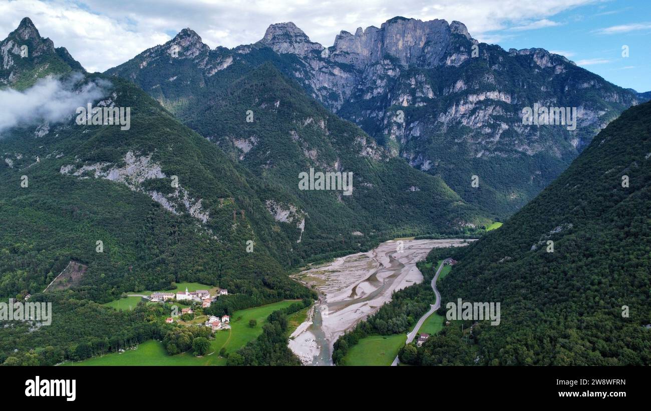 drone photo Dolomites Italy europe Stock Photo - Alamy