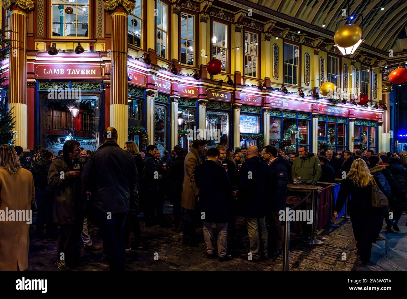 A Large Group of People Drinking Outside A Pub In Leadenhall Market ...