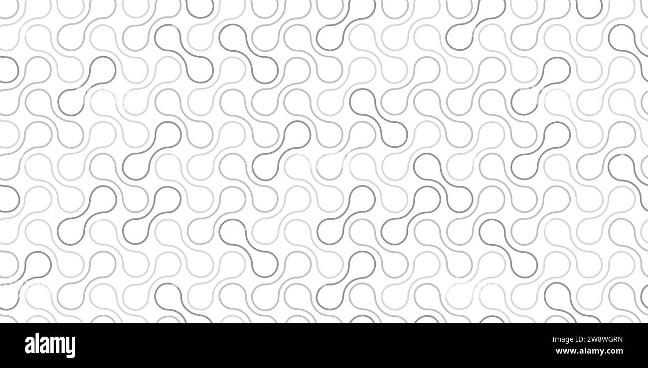Seamless Pattern With Circle Connect Shape Metaball Dots Icon Integration Technology Symbols