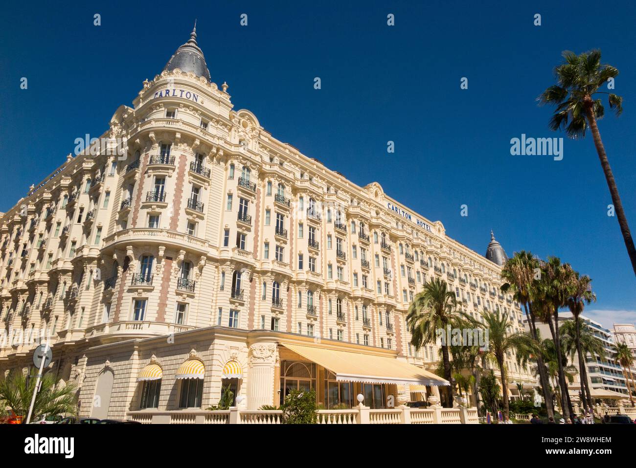 Exterior front outside facade of the luxury Hotel Carlton / Carlton ...