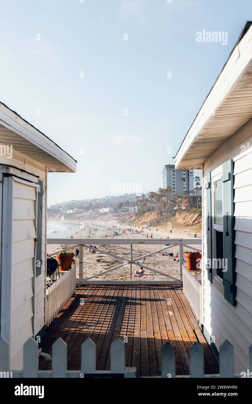View from Pacific Beach Pier Stock Photo - Alamy