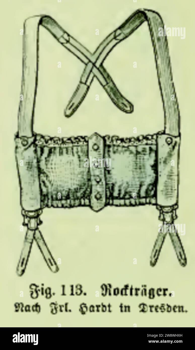 Image of the first bra, Christine Hardt, 1899. Sketch, Salzburger ...