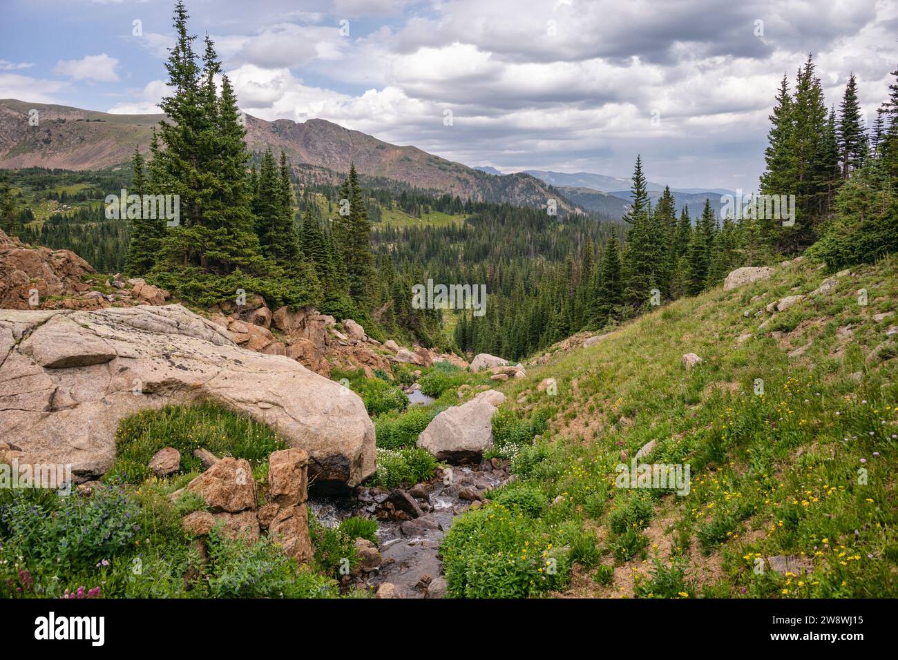 Cloudy skies in the James Peak Wilderness, Colorado Stock Photo - Alamy