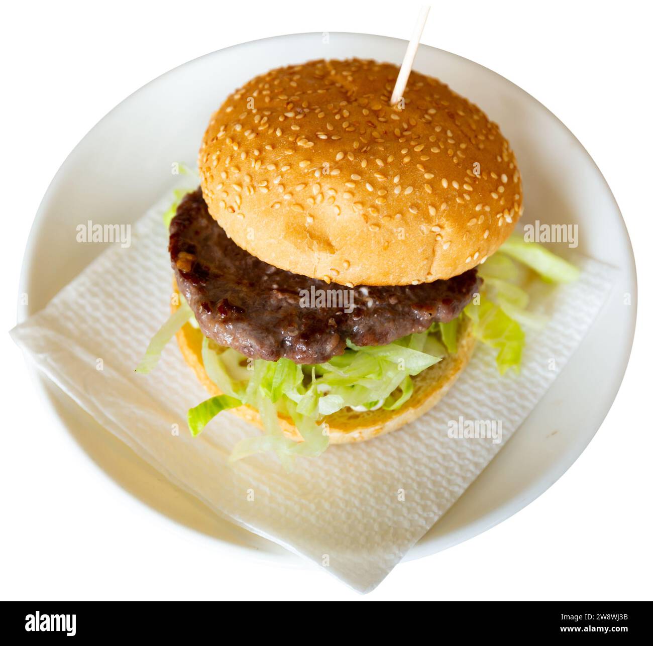Hamburger ingredients restaurant menu Cut Out Stock Images & Pictures ...