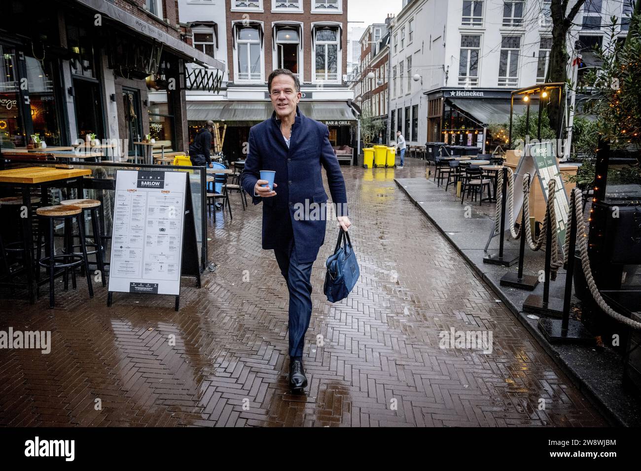 THE HAGUE - Outgoing Mark Rutte Prime Minister in the Binnenhof for the ...