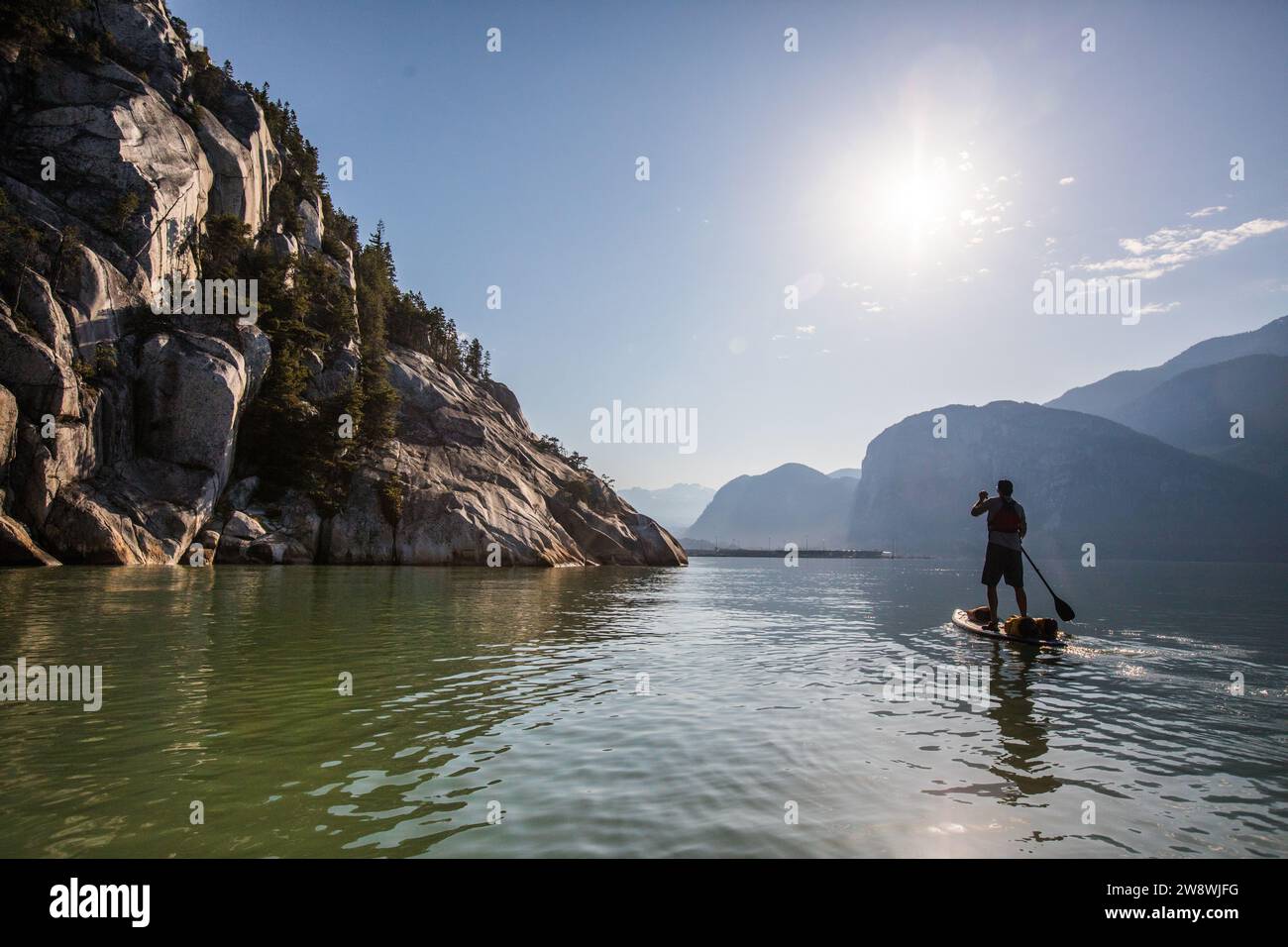 Paddle boarding in Howe Sound near Squamish, B.C Stock Photo - Alamy