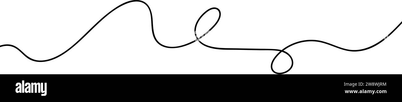 Seamless wavy line pattern with curvy abstract squiggles in a ...