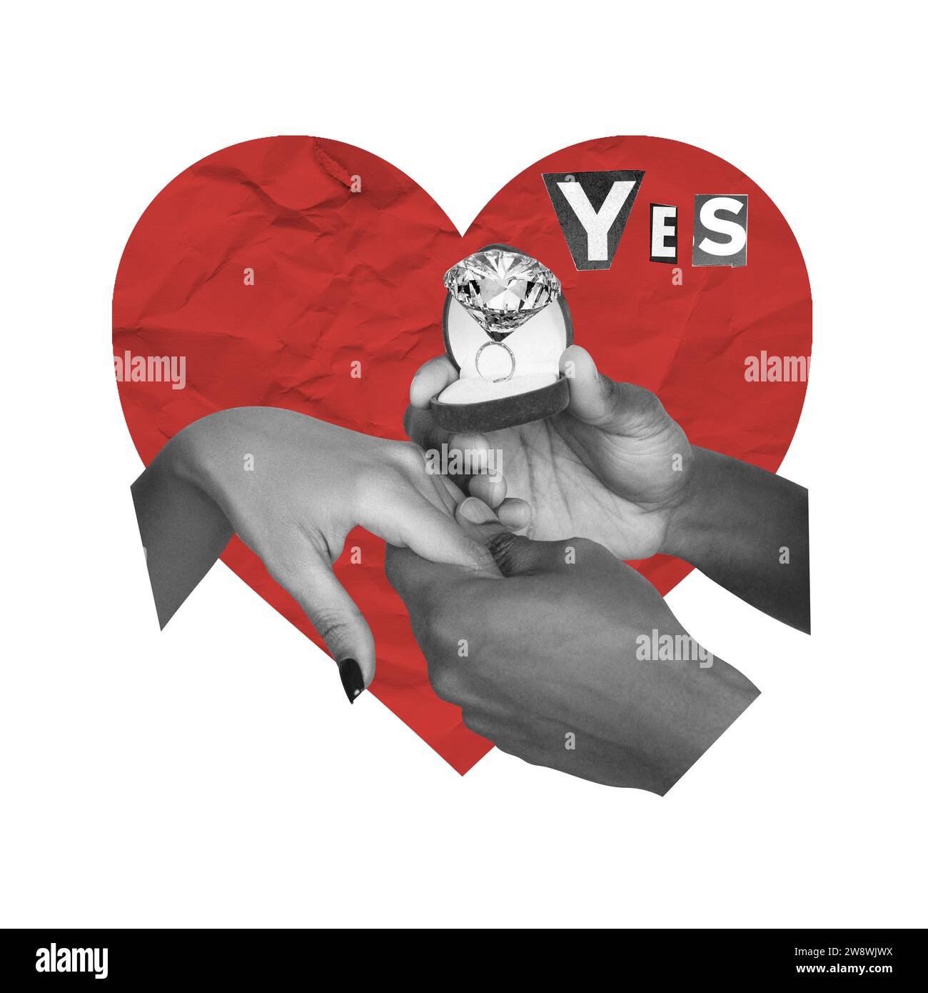 Male hand giving ring to woman, proposal of marriage. Engagement ...