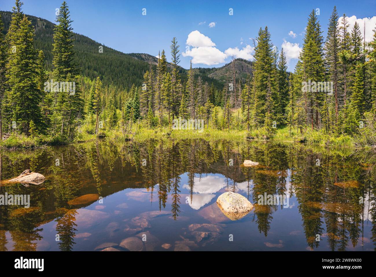Scenic pond in the Indian Peaks Wilderness, Colorado Stock Photo - Alamy