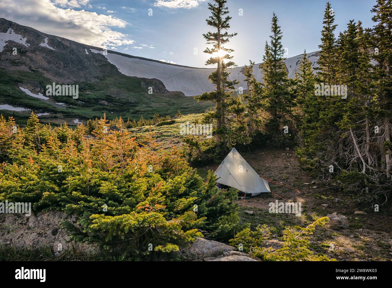 Camping in the Indian Peaks Wilderness, Colorado Stock Photo - Alamy