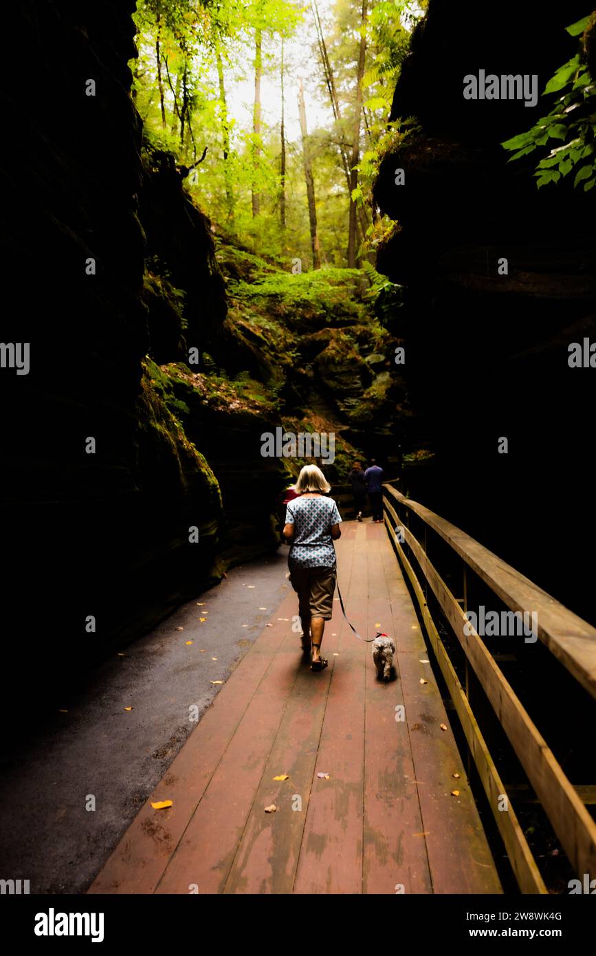 Outdoor Dog Walks In the Most Beautiful Wisconsin Dells Stock Photo - Alamy