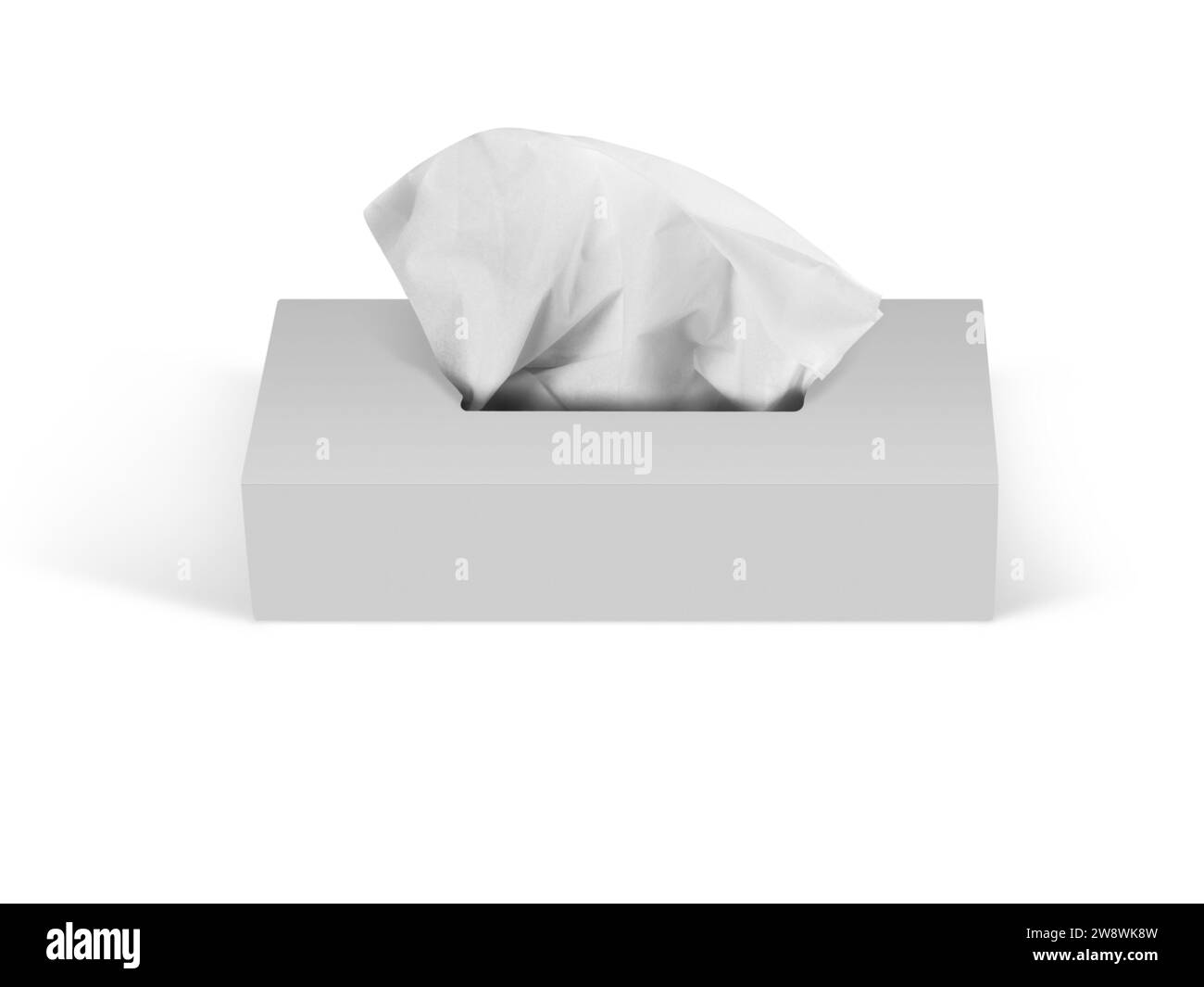 Tissue Paper Package Box Mockup Isolated on White Background: 3D ...