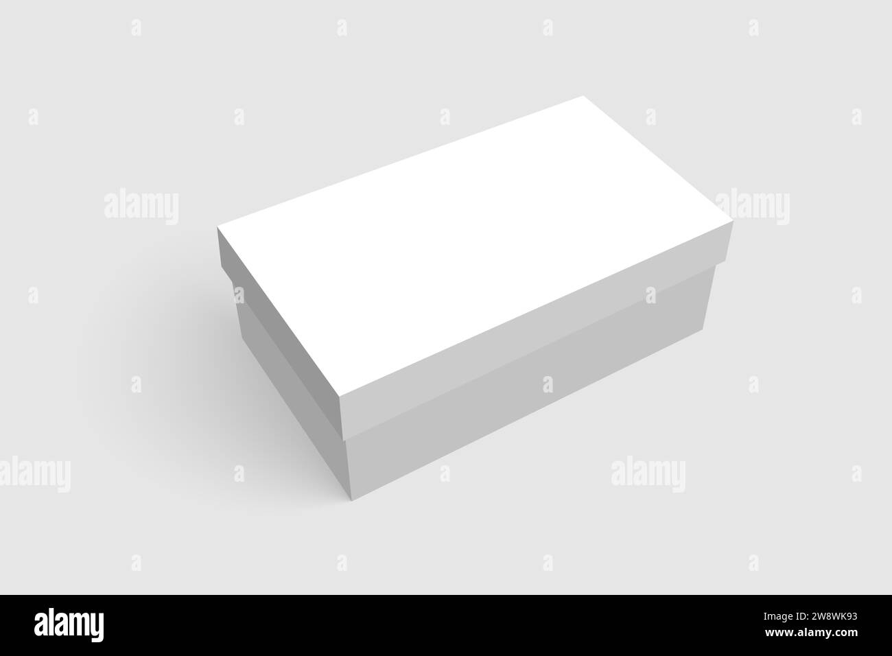 Shoe Box Paper Package Box Mockup Isolated on White Background. 3D ...