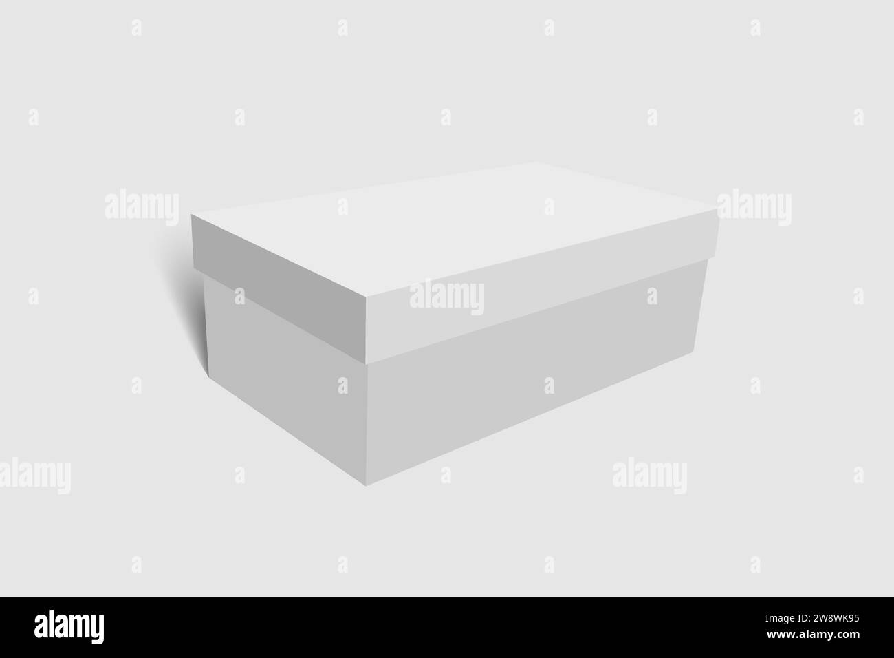 Shoe Box Paper Package Box Mockup Isolated on White Background. 3D ...