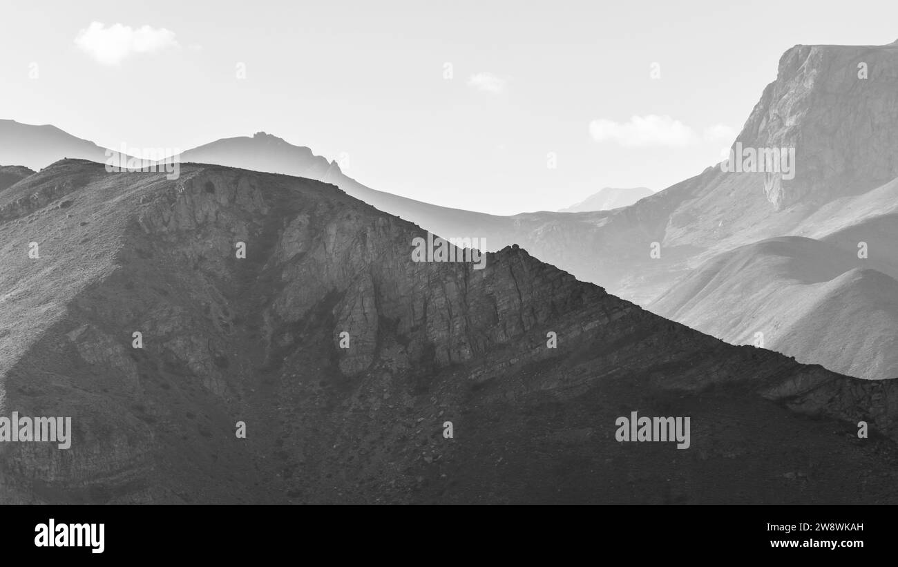 Dawn in the Iranian mountains, Elbrus mountain range, Iran Stock Photo ...