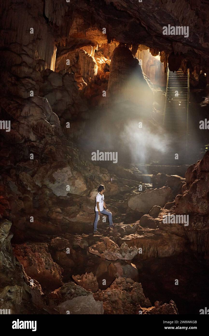 Inside of a limestone cave hi-res stock photography and images - Alamy