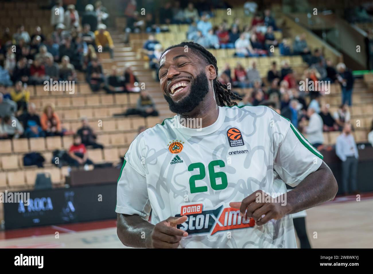 Monaco, Monaco. 20th Dec, 2023. Panathinaikos player #26 Mathias ...