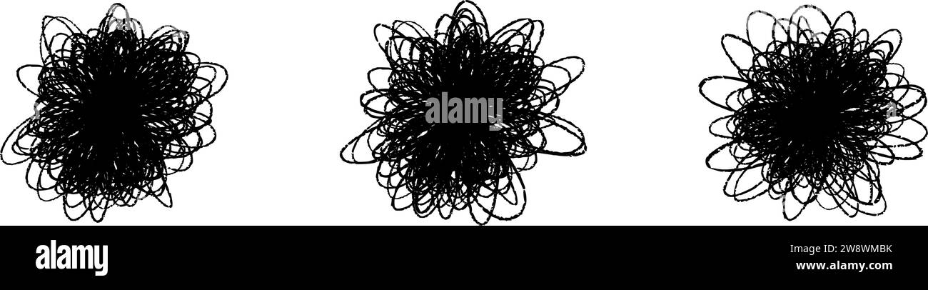 Chaos and brain line icon stress and anxiety. Complexity of thinking ...